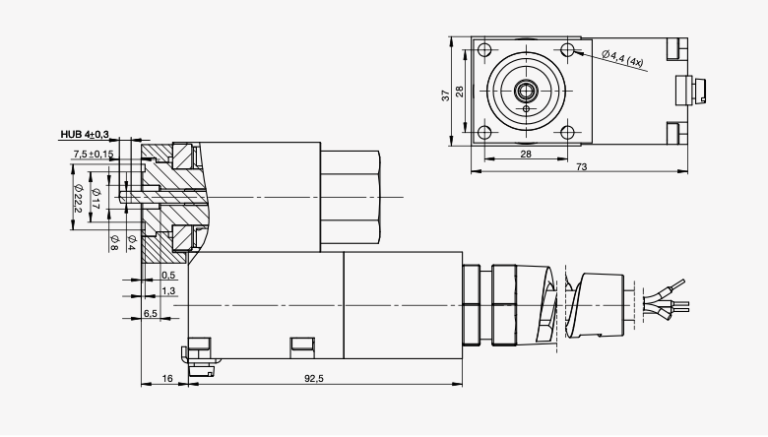 Proportional solenoid Ex 14 - Schienle Magnettechnik